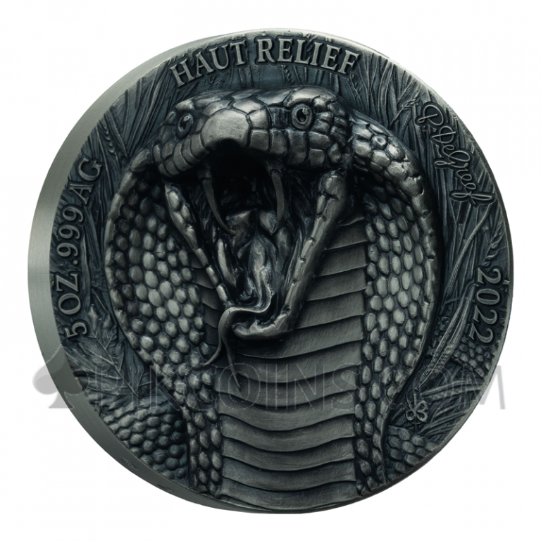 King Cobra - Big Five Asia 5000 Francs CFA 5oz Ivory Coast 2022 Coin ...