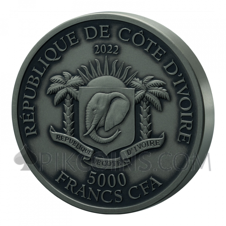 King Cobra - Big Five Asia 5000 Francs CFA 5oz Ivory Coast 2022 Coin ...
