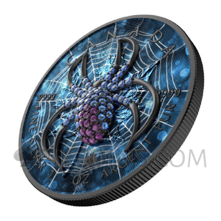 Maple Leaf - Red Blue Spider 5 CAD 1oz Canada 2022 Coin - Modern ...