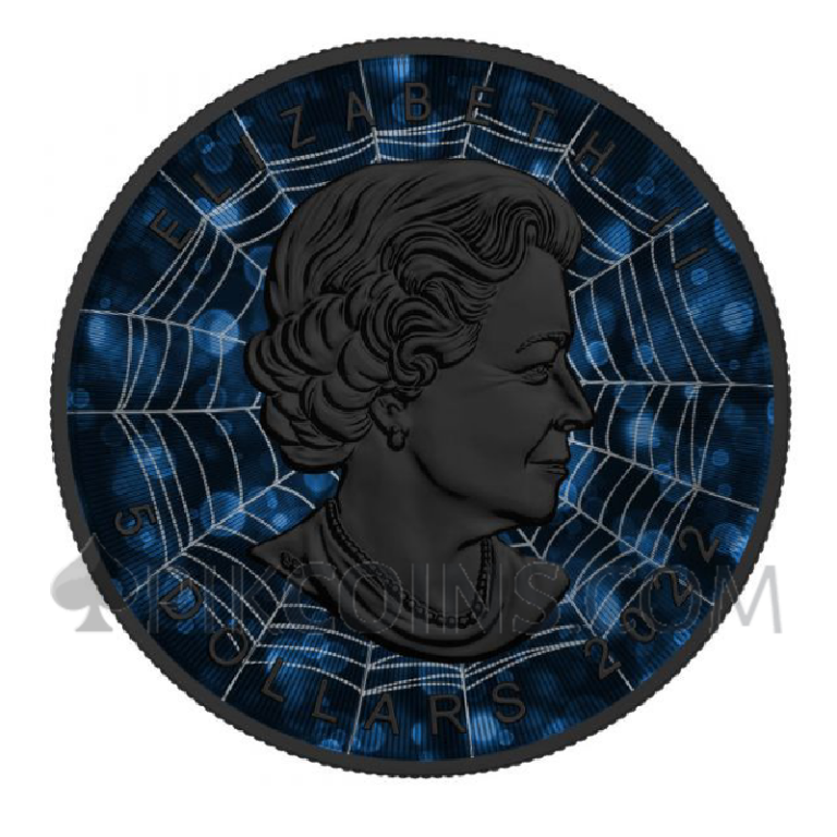 Maple Leaf - Red Blue Spider 5 CAD 1oz Canada 2022 Coin - Modern ...