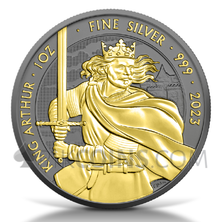 King Arthur - Gold Ruthenium 2 Pounds 1oz Great Britain 2023 Coin ...
