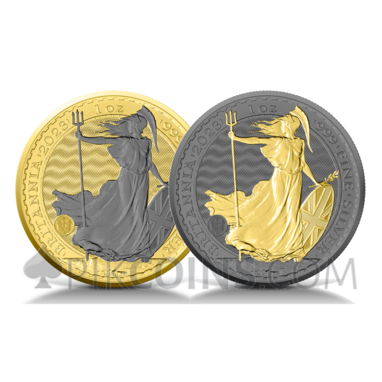 Britannia Queen and King 2 Coins Set 2x2 Pounds 2x1oz Great Britain ...
