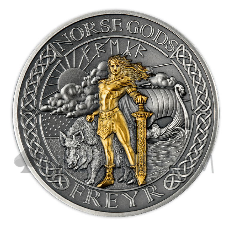Freyr - The Norse Gods Series 1$ 2oz Cook Islands 2023 Coin - Modern ...
