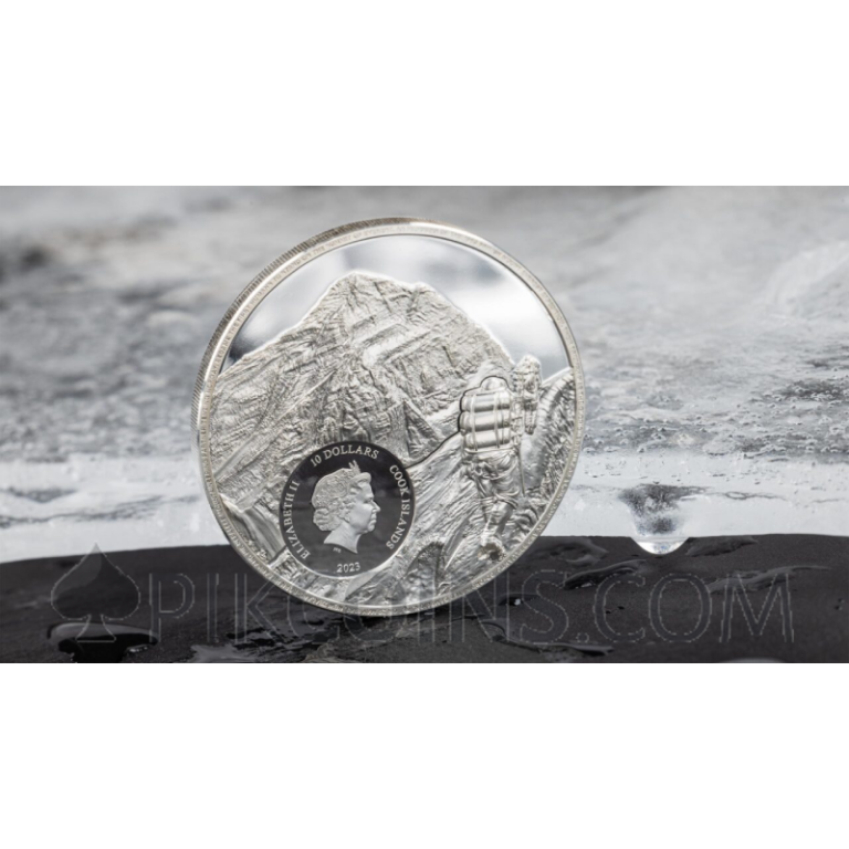 Mount Everest - First Ascent 10$ 2oz Cook Islands 2023 Coin - Modern ...