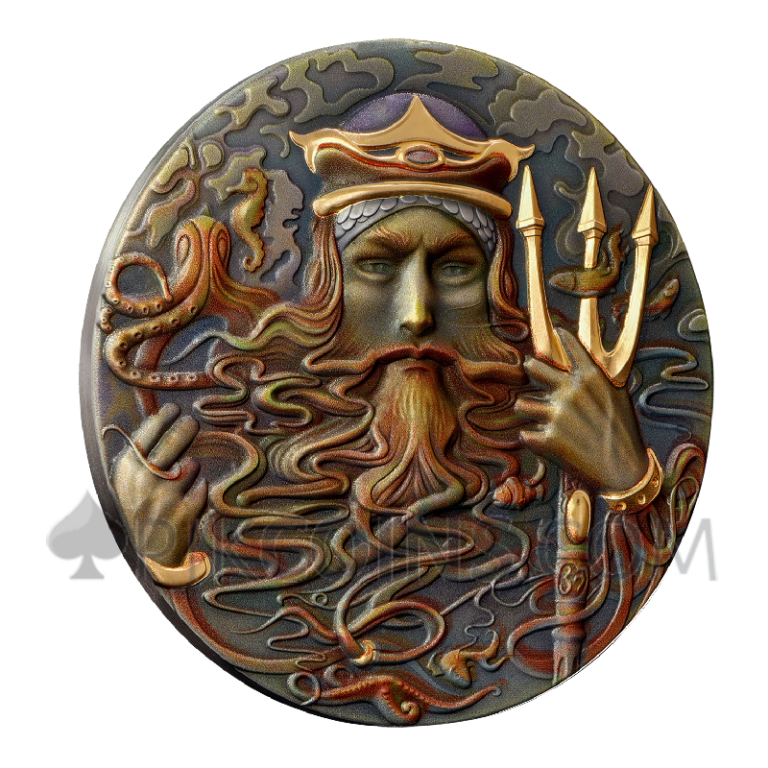 Poseidon - Goddesses and Gods 5$ 2oz Niue 2023 Coin - Modern numismatic ...