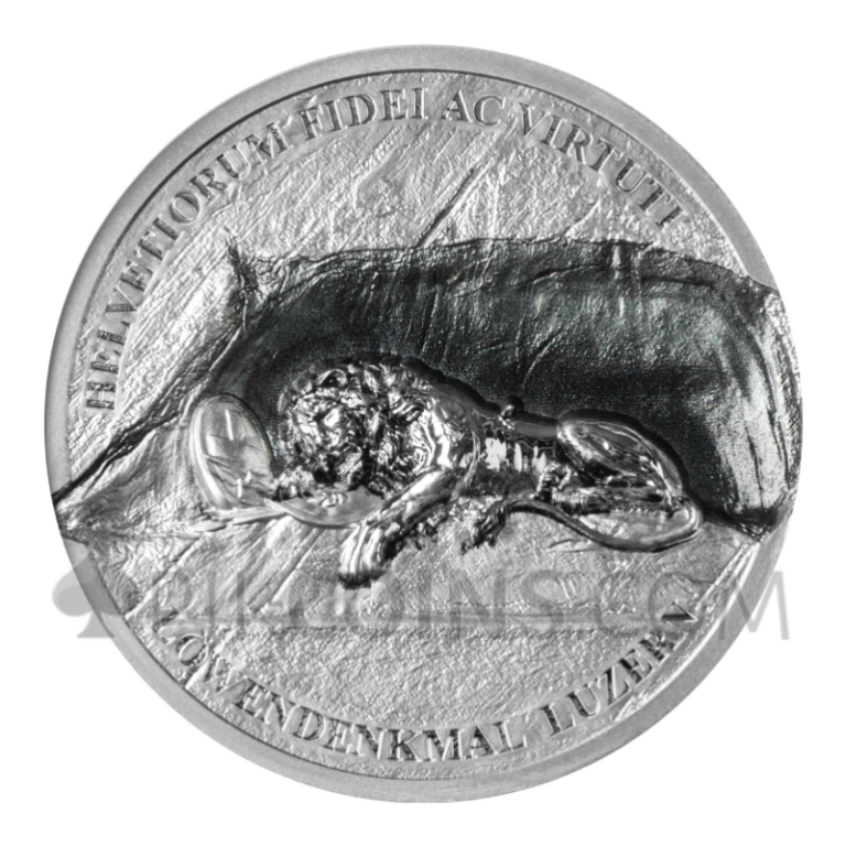 Lion of Lucerne - Lion Monument 5$ 1oz Cook Islands 2024 Coin - Modern ...