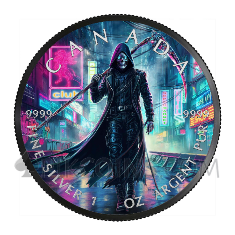 Grim Raeper 2023 - Grim Reaper Cyberpunk 5$ 1oz Canada 2023 Coin ...