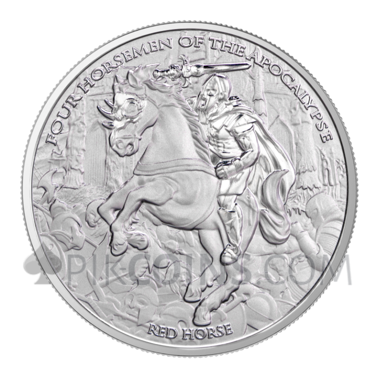 Four Horsemen of Apocalypse - Red Horse 1oz silver 2024 Coin - Modern ...