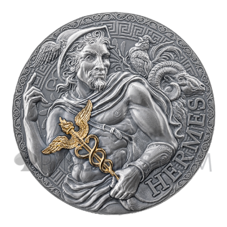 Hermes - Great Greek Mythology 3000 Francs CFA 3oz Cameroon 2024 Coin ...