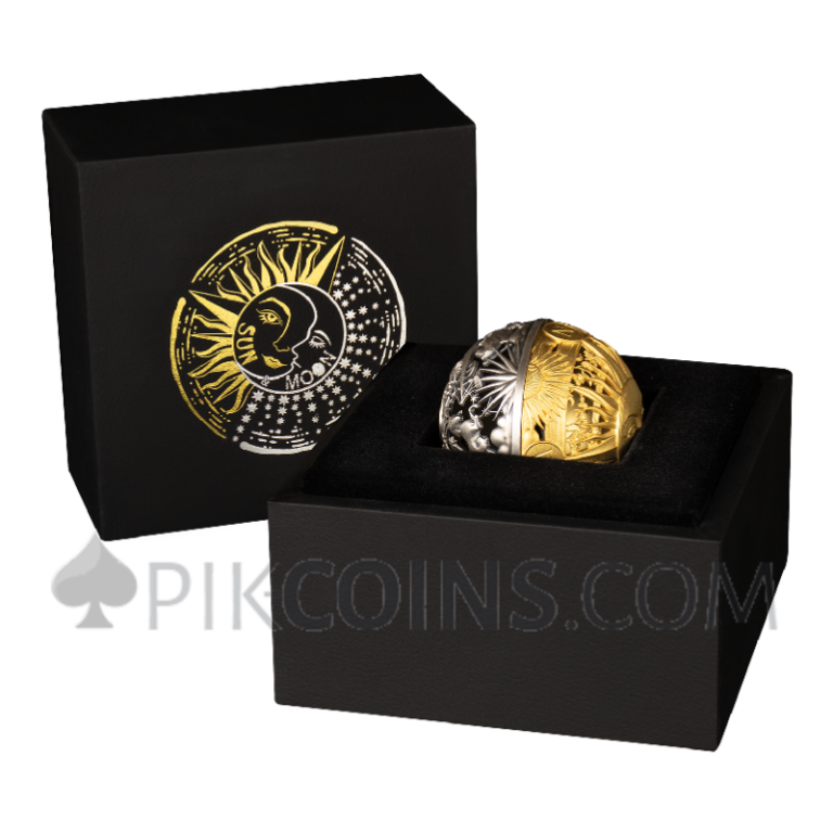 Sun and Moon - Filigree Spherical 5$ 2oz Samoa 2024 Coin - Modern ...