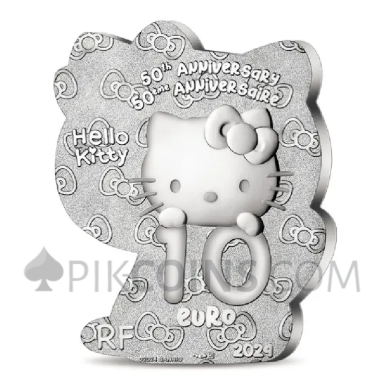 Hello Kitty Shape Proof 10€ 22.2g France 2024 Coin - Modern numismatic ...