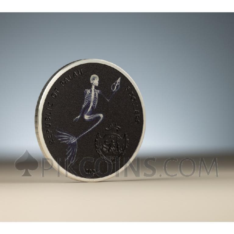 The Last Mermaid - X Ray 5$ 1oz Palau 2024 Coin - Modern numismatic ...