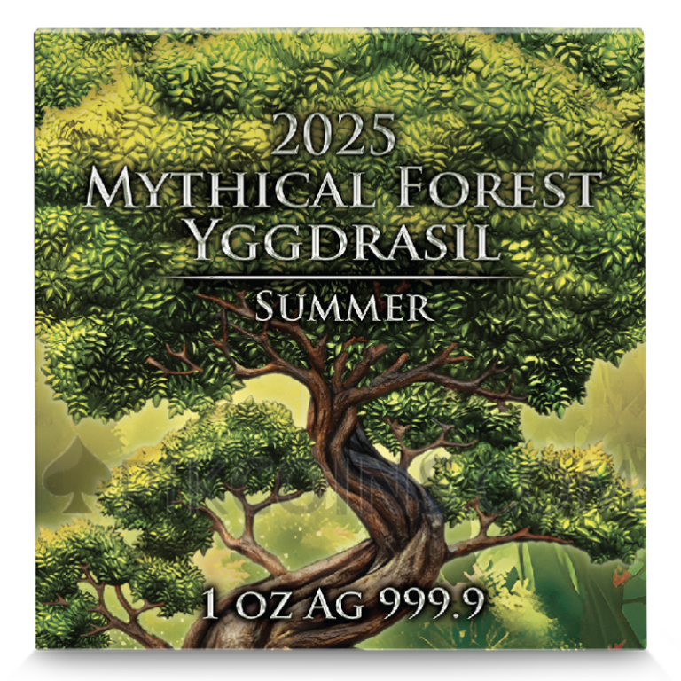 Yggdrasil Summer - Mythical Forest 1oz 5 Mark 2025 Coin - Modern ...